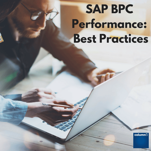 SAP BPC Performance - Best Practices